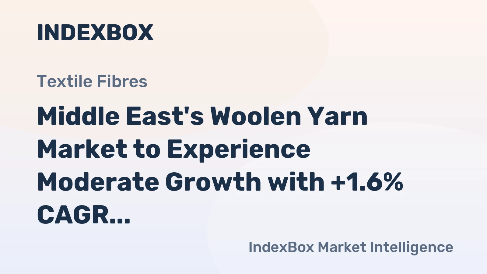 Middle East's Woolen Yarn Market to Experience Moderate Growth with +1.6% CAGR over the Next Decade