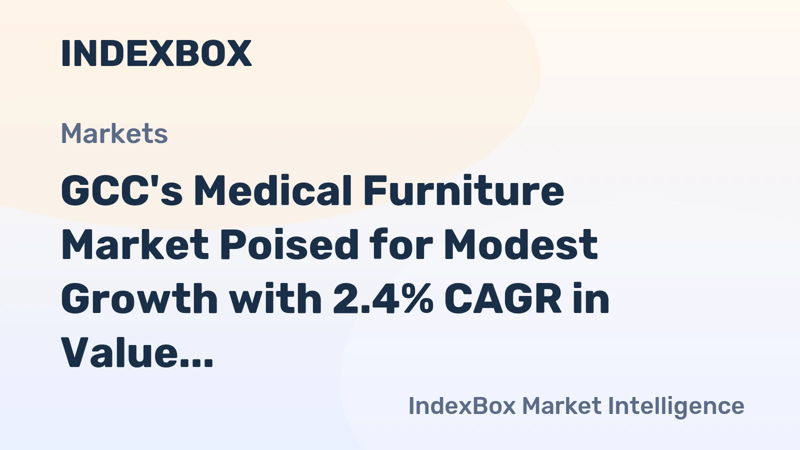 GCC's Medical Furniture Market Poised for Modest Growth with 2.4% CAGR in Value