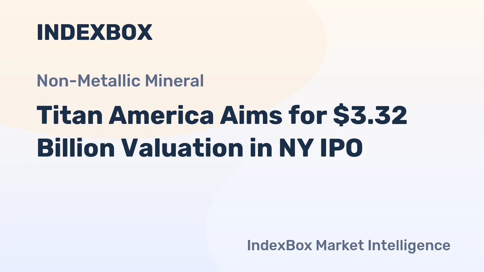 Titan America Aims for $3.32 Billion Valuation in NY IPO