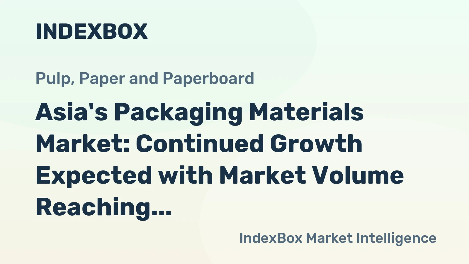 Asia's Packaging Materials Market: Continued Growth Expected with Market Volume Reaching 160M Tons and Market Value of $139.6B by 2035