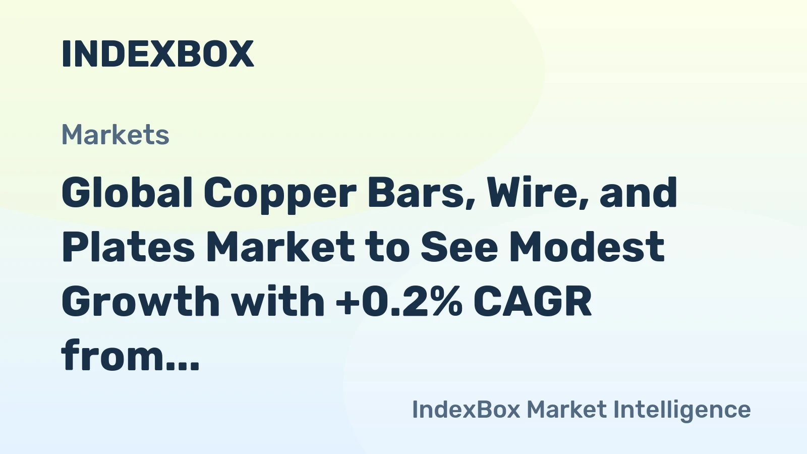 Global Copper Bars, Wire, and Plates Market to See Modest Growth with +0.2% CAGR from 2024 to 2035