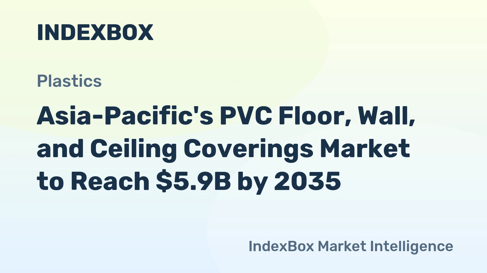 Asia-Pacific's PVC Floor, Wall, and Ceiling Coverings Market to Reach $5.9B by 2035