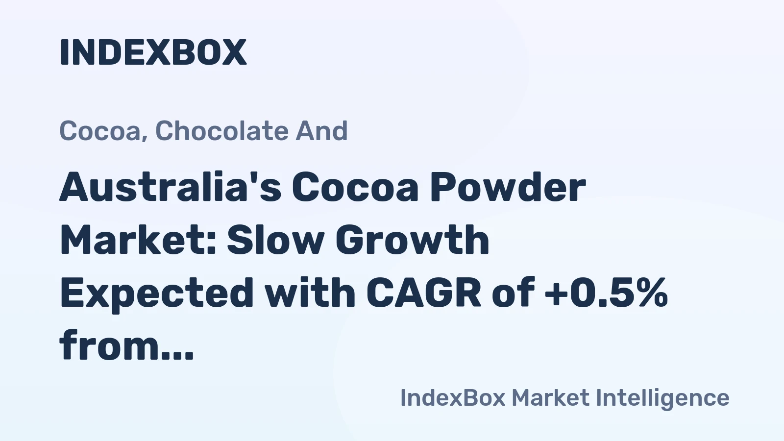Australia's Cocoa Powder Market: Slow Growth Expected with CAGR of +0.5% from 2024-2035