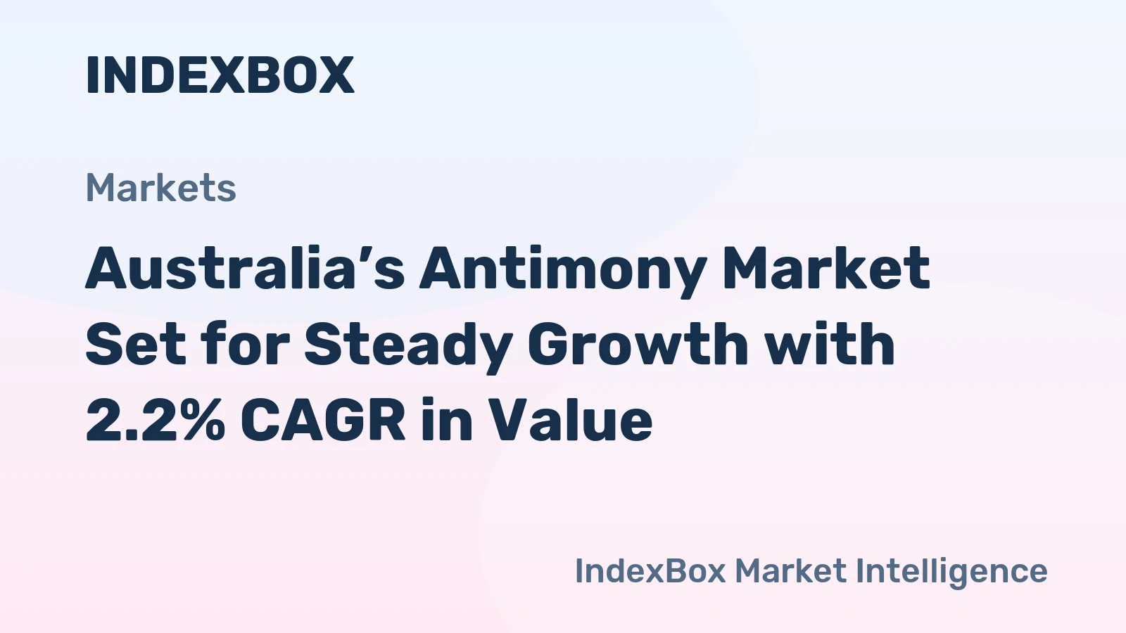 Australia’s Antimony Market Set for Steady Growth with 2.2% CAGR in Value