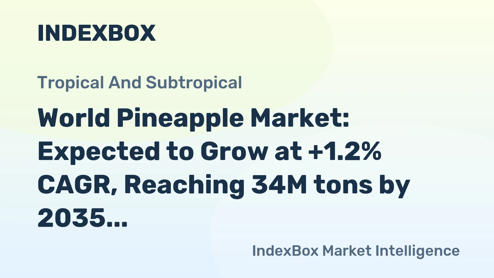 World Pineapple Market: Expected to Grow at +1.2% CAGR, Reaching 34M tons by 2035