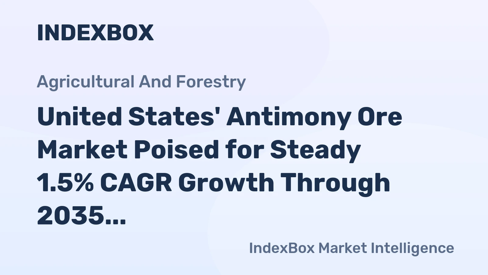 United States' Antimony Ore Market Poised for Steady 1.5% CAGR Growth Through 2035