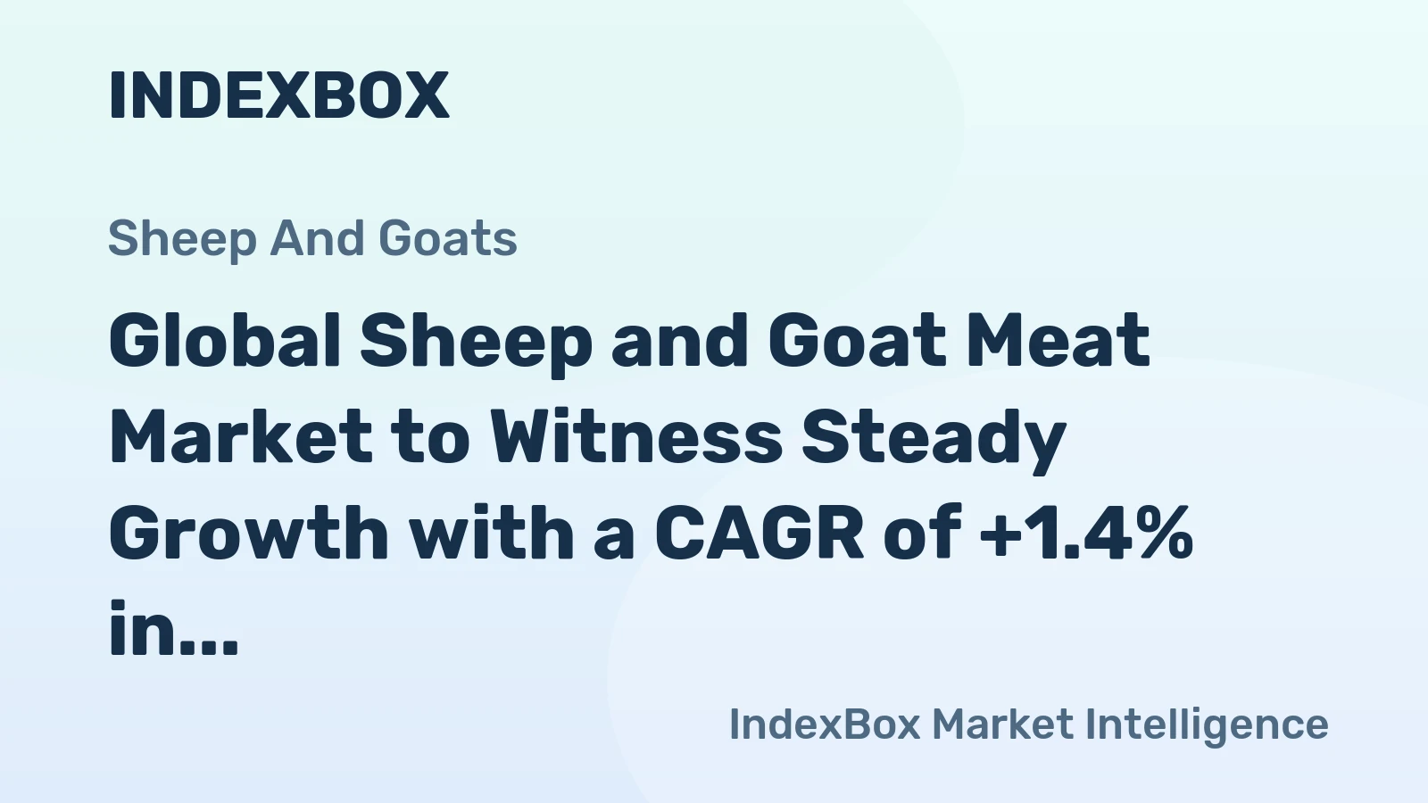 Global Sheep and Goat Meat Market to Witness Steady Growth with a CAGR of +1.4% in Volume and +1.9% in Value by 2035