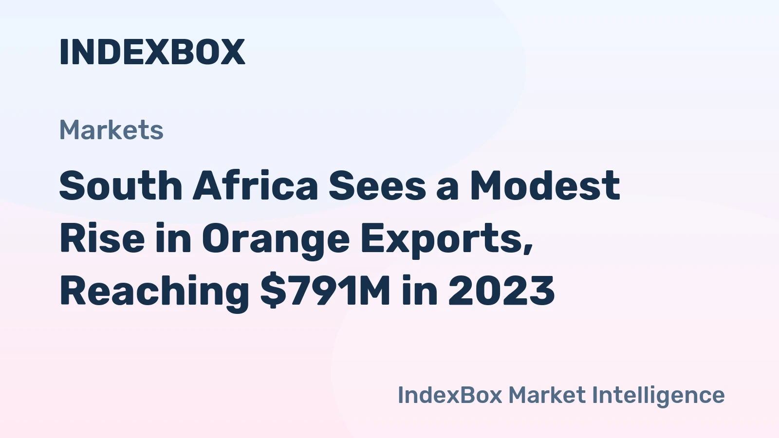South Africa Sees a Modest Rise in Orange Exports, Reaching $791M in 2023