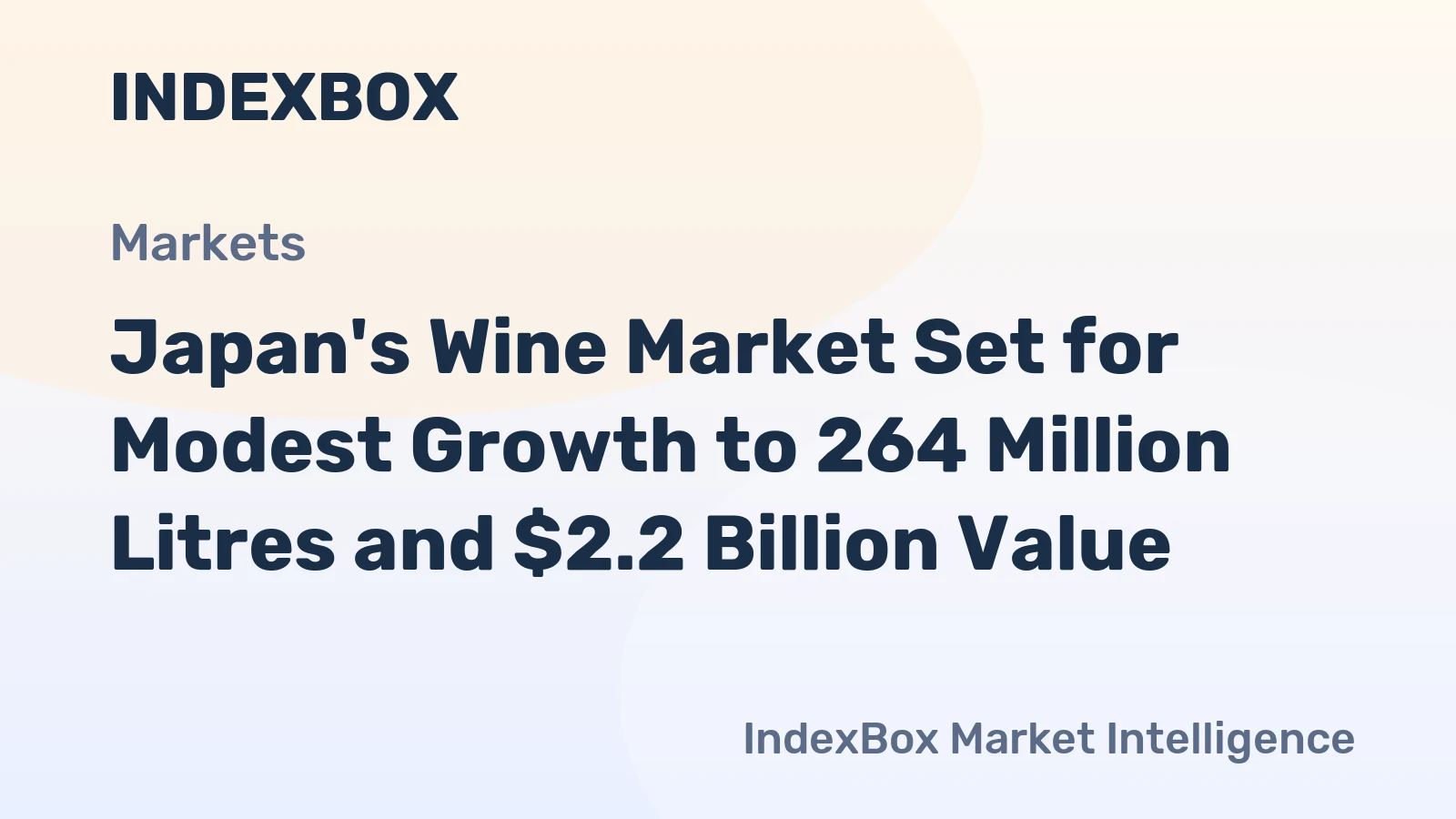 Japan's Wine Market Set for Modest Growth to 264 Million Litres and $2.2 Billion Value