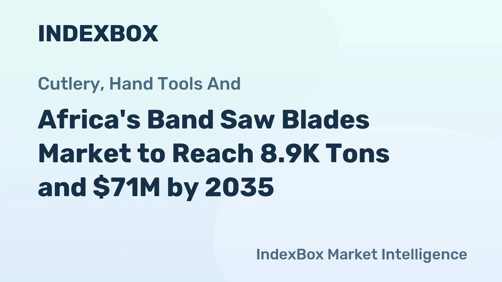 Africa's Band Saw Blades Market to Reach 8.9K Tons and $71M by 2035