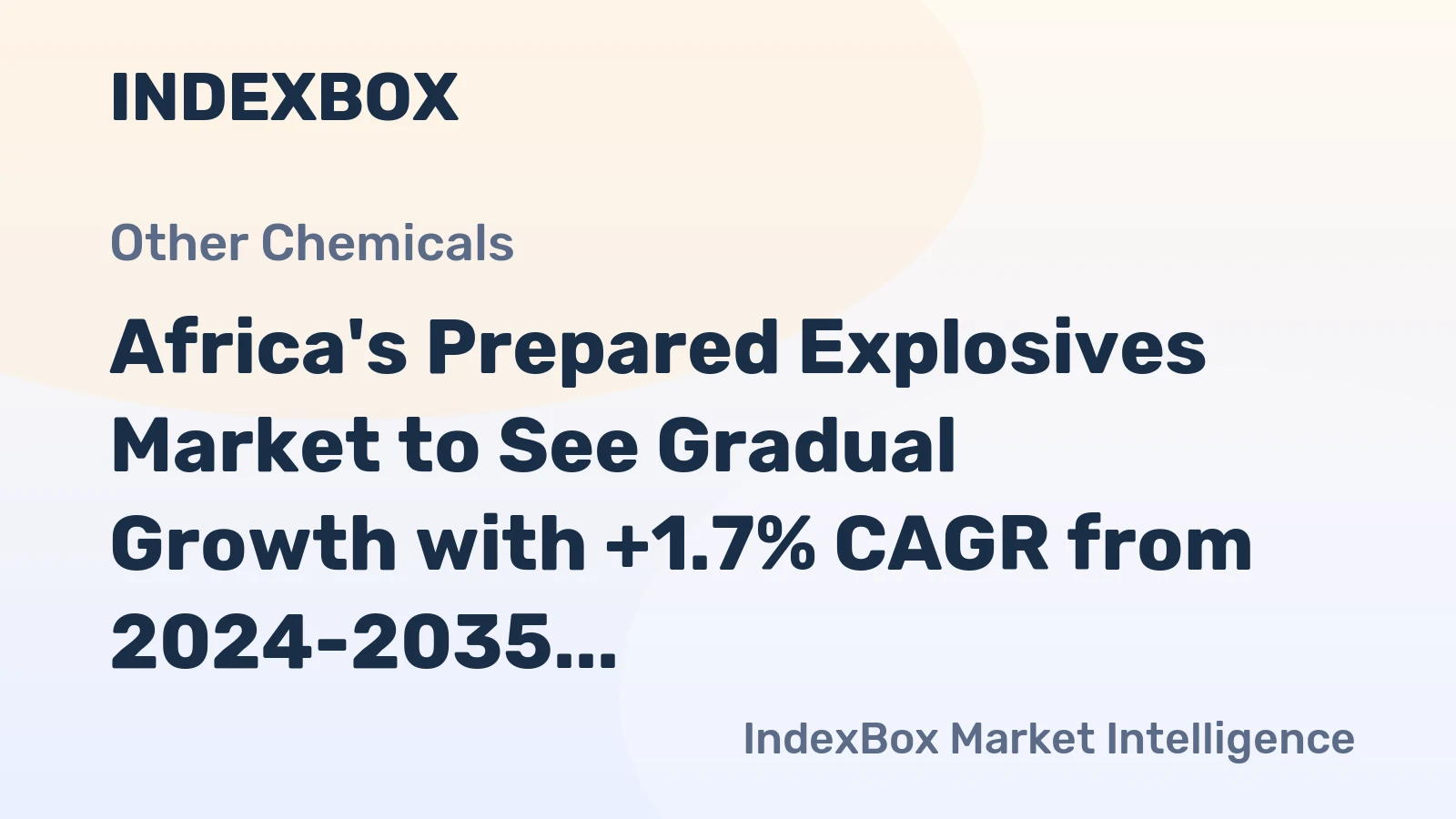 Africa's Prepared Explosives Market to See Gradual Growth with +1.7% CAGR from 2024-2035, Reaching $2.1B by 2035