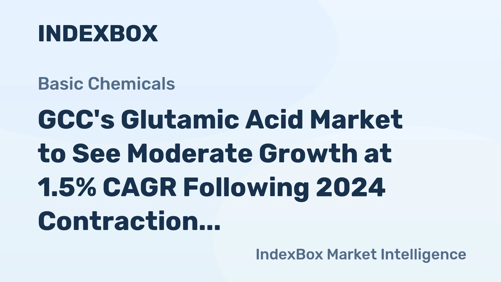 GCC's Glutamic Acid Market to See Moderate Growth at 1.5% CAGR Following 2024 Contraction