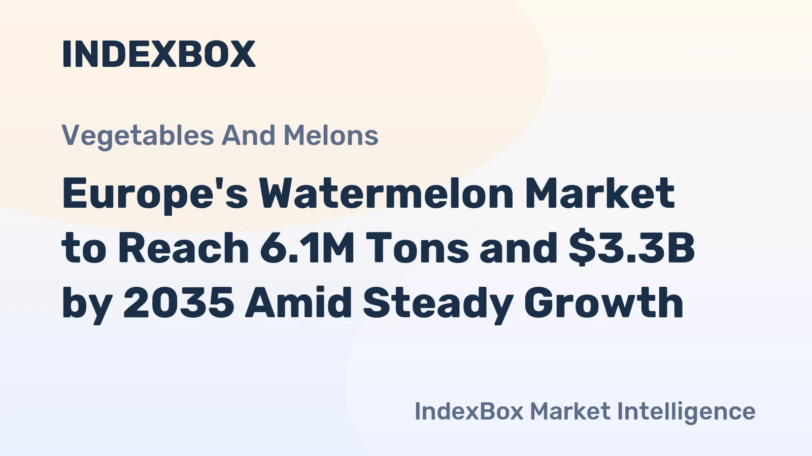 Europe's Watermelon Market to Reach 6.1M Tons and $3.3B by 2035 Amid Steady Growth