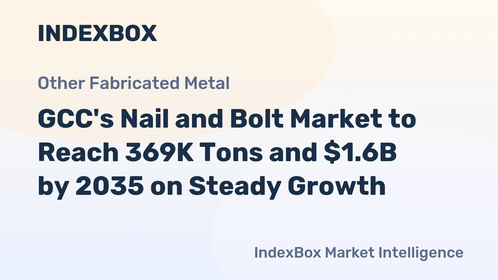 GCC's Nail and Bolt Market to Reach 369K Tons and $1.6B by 2035 on Steady Growth
