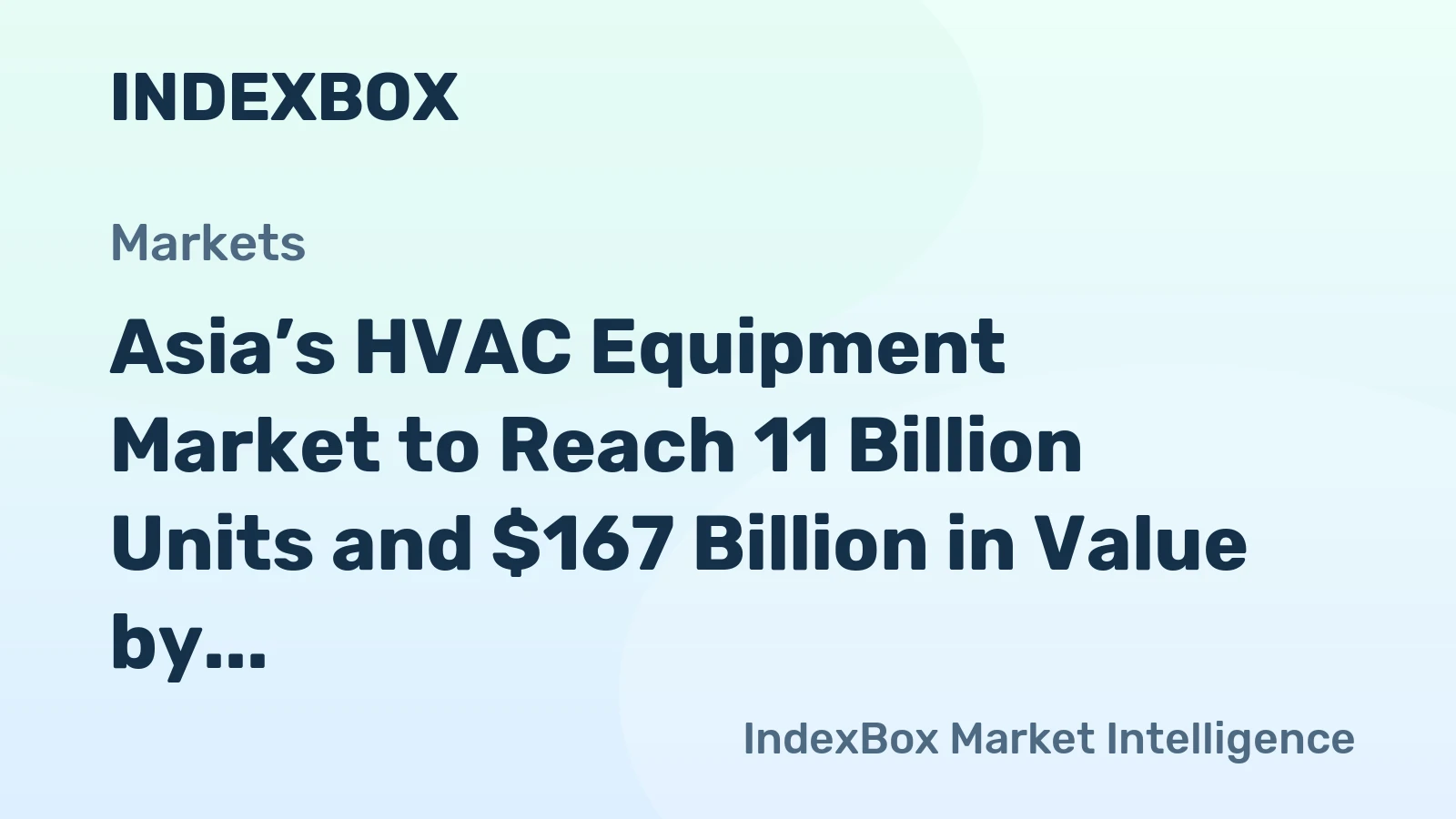 Asia’s HVAC Equipment Market to Reach 11 Billion Units and $167 Billion in Value by 2035