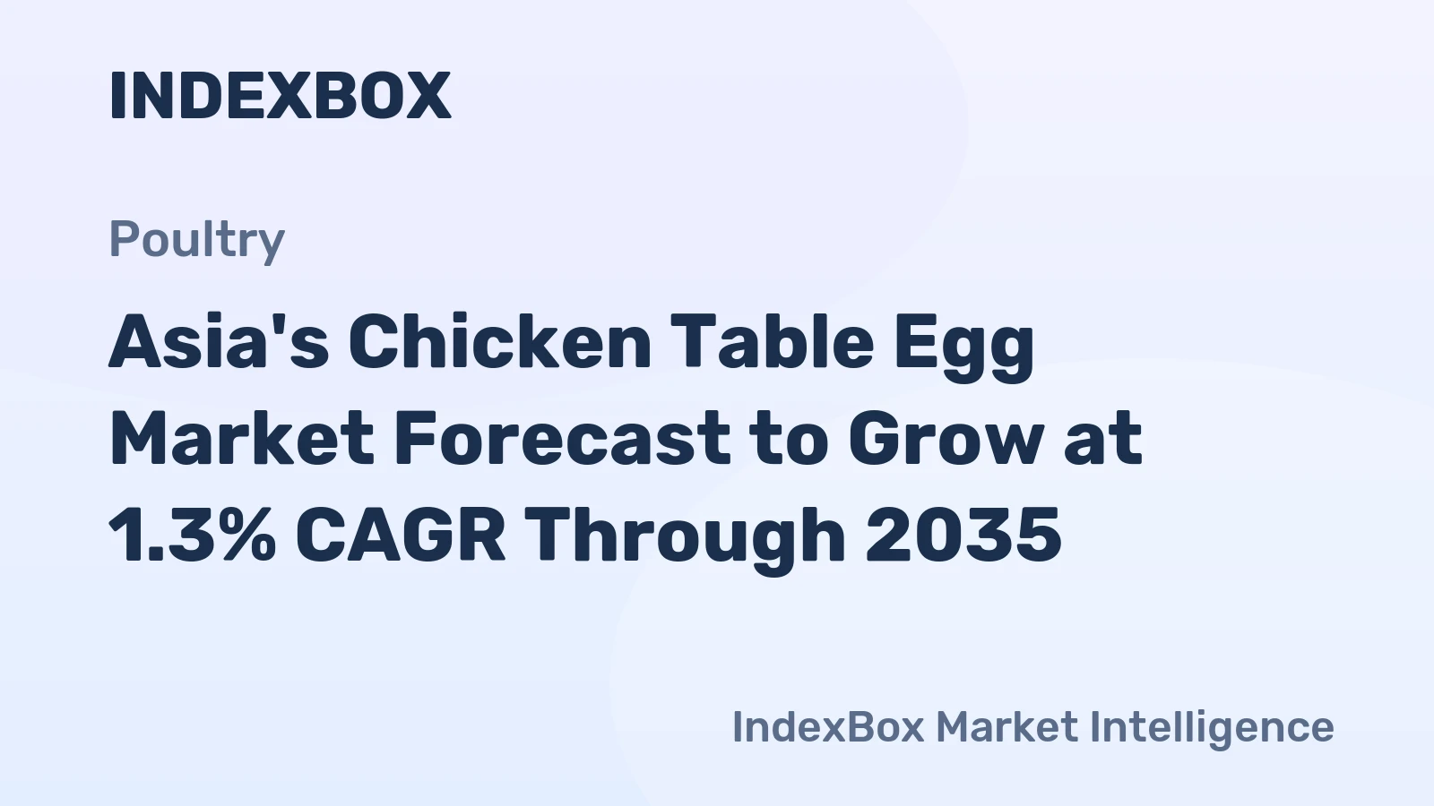 Asia's Chicken Table Egg Market Forecast to Grow at 1.3% CAGR Through 2035