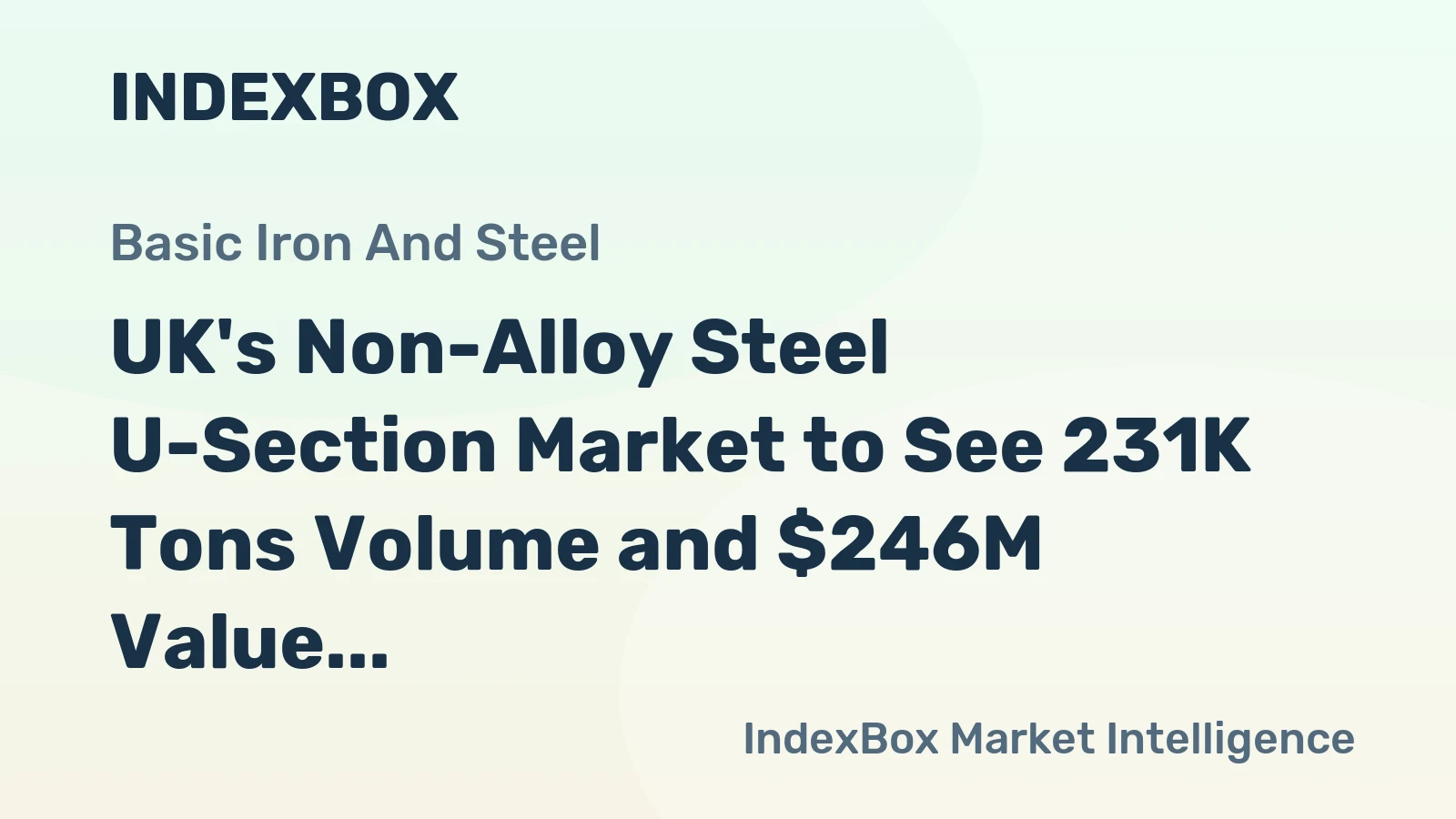 UK's Non-Alloy Steel U-Section Market to See 231K Tons Volume and $246M Value by 2035