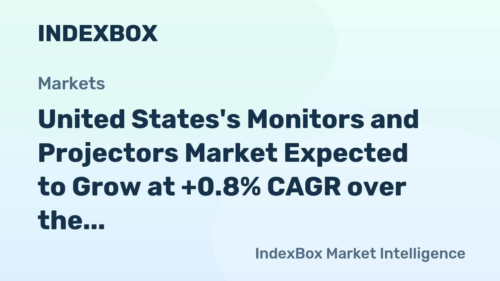United States's Monitors and Projectors Market Expected to Grow at +0.8% CAGR over the next decade
