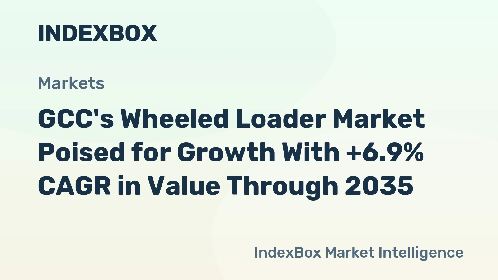 GCC's Wheeled Loader Market Poised for Growth With +6.9% CAGR in Value Through 2035