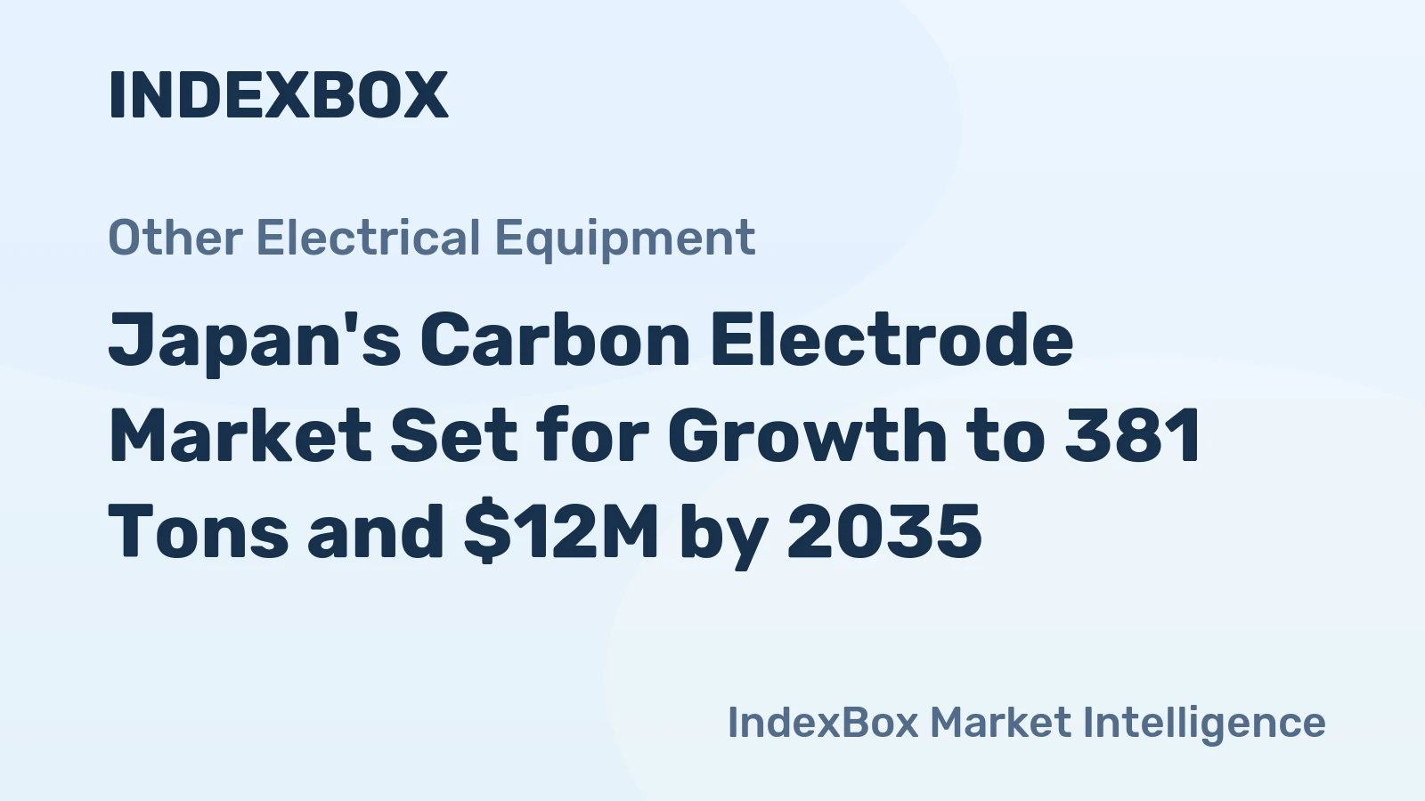 Japan's Carbon Electrode Market Set for Growth to 381 Tons and $12M by 2035