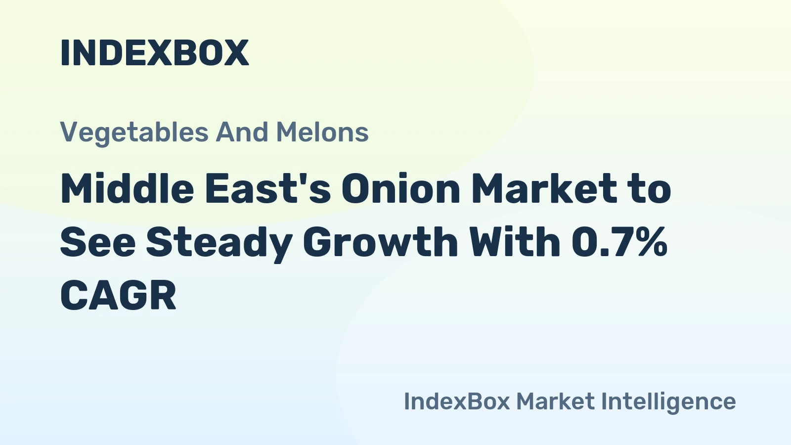 Middle East's Onion Market to See Steady Growth With 0.7% CAGR