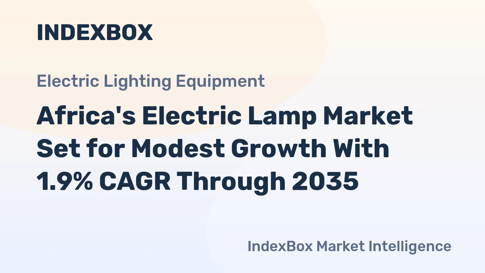 Africa's Electric Lamp Market Set for Modest Growth With 1.9% CAGR Through 2035