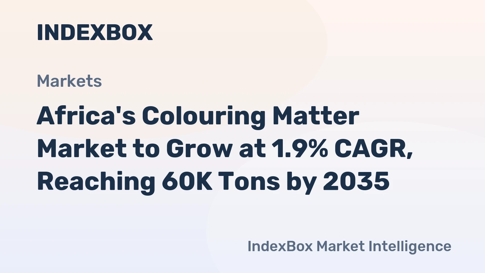 Africa's Colouring Matter Market to Grow at 1.9% CAGR, Reaching 60K Tons by 2035
