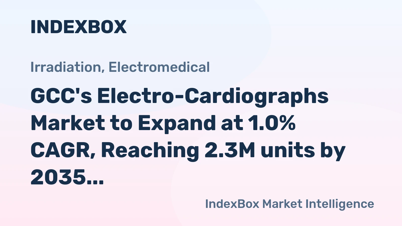 GCC's Electro-Cardiographs Market to Expand at 1.0% CAGR, Reaching 2.3M units by 2035