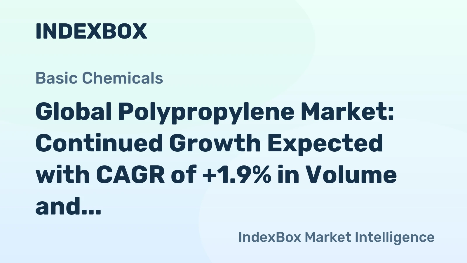 Global Polypropylene Market: Continued Growth Expected with CAGR of +1.9% in Volume and +3.6% in Value from 2024 to 2035