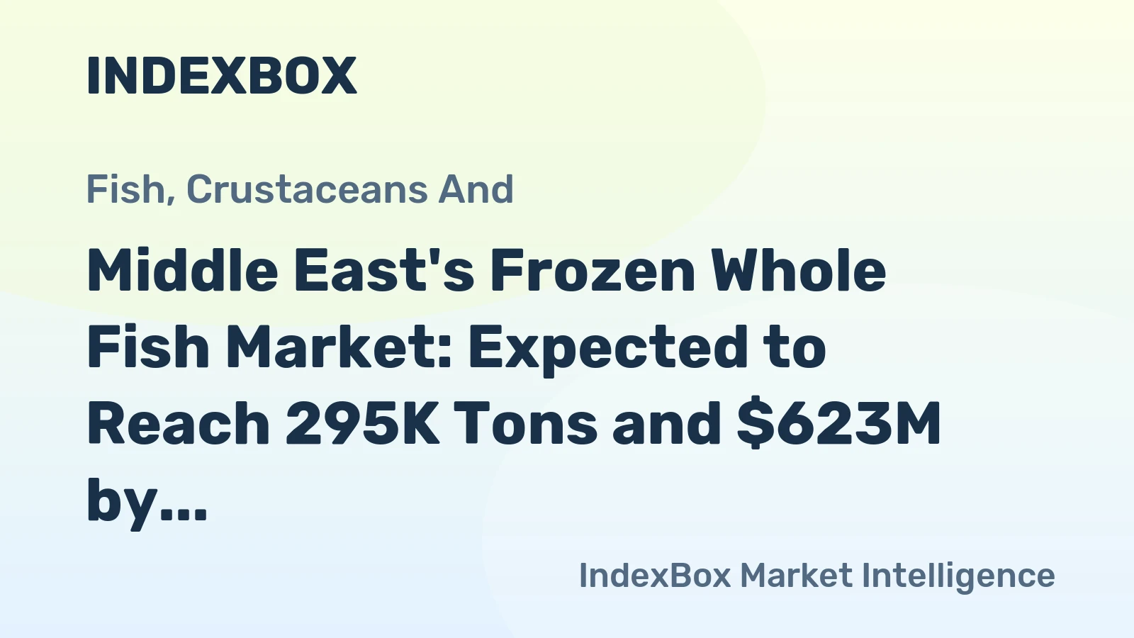 Middle East's Frozen Whole Fish Market: Expected to Reach 295K Tons and $623M by 2035