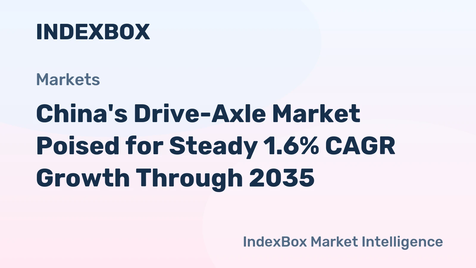 China's Drive-Axle Market Poised for Steady 1.6% CAGR Growth Through 2035
