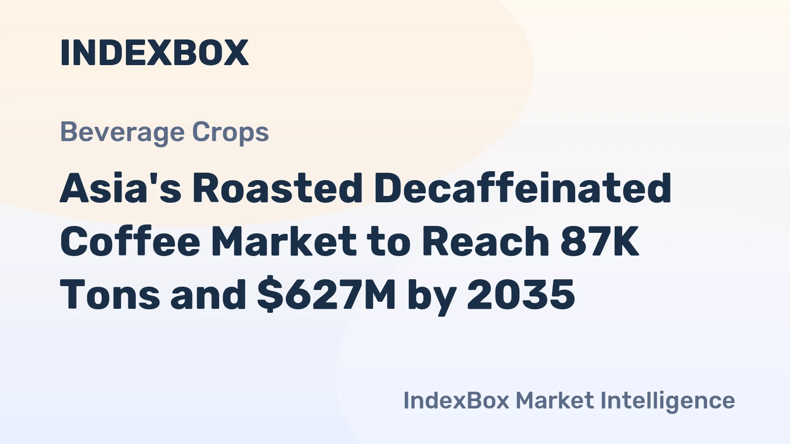 Asia's Roasted Decaffeinated Coffee Market to Reach 87K Tons and $627M by 2035