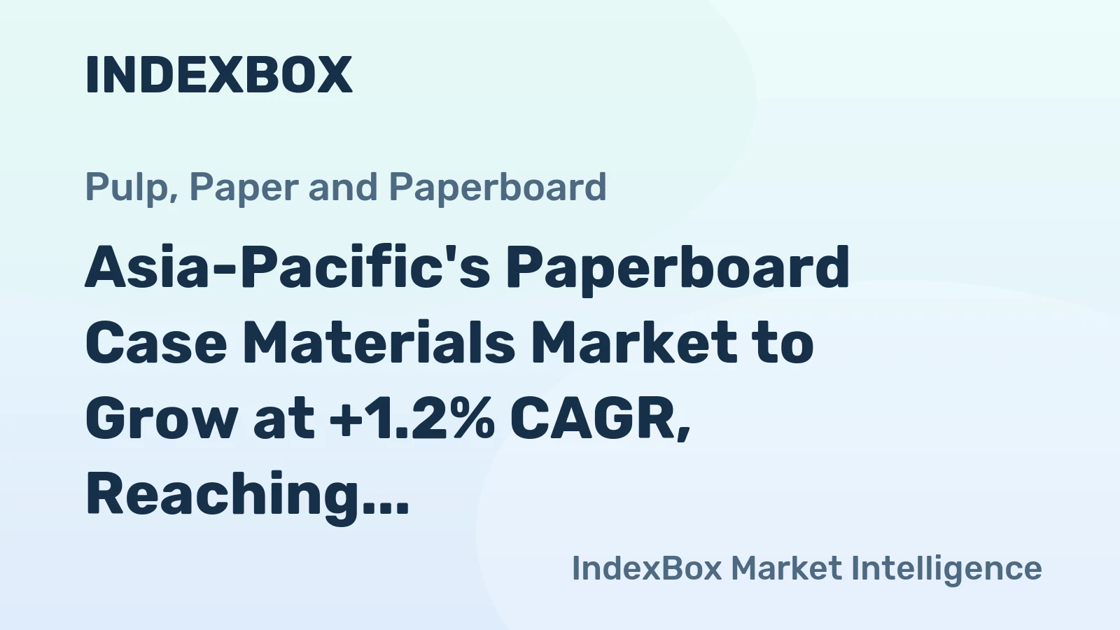Asia-Pacific's Paperboard Case Materials Market to Grow at +1.2% CAGR, Reaching $137.8B by 2035