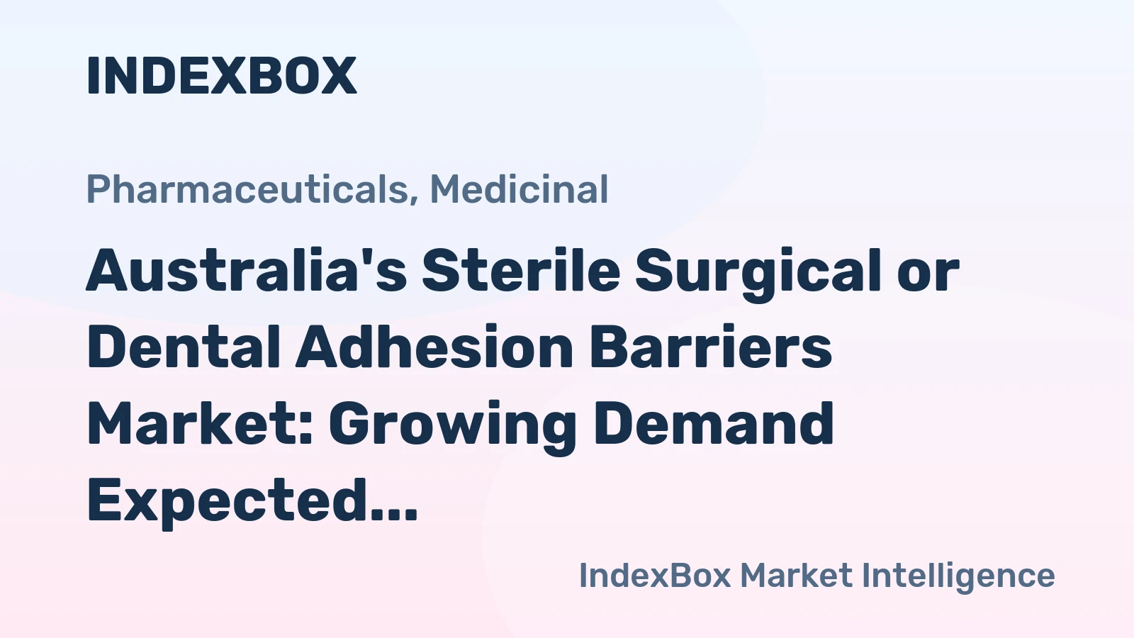 Australia's Sterile Surgical or Dental Adhesion Barriers Market: Growing Demand Expected to Drive Market Volume to 1.1K Tons and Value to $348M by 2035