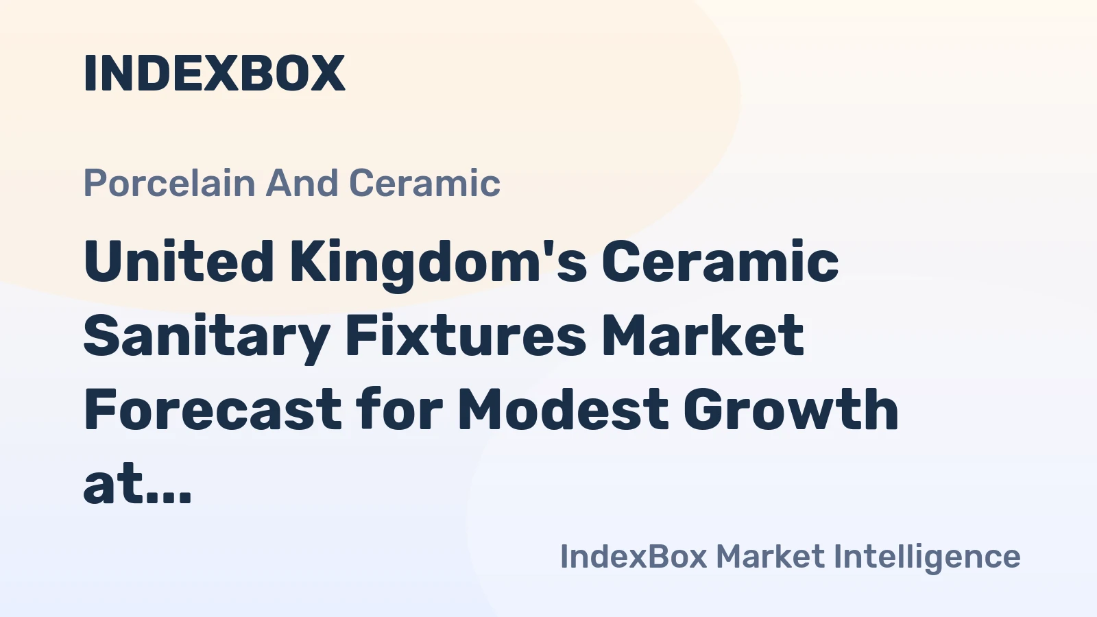 United Kingdom's Ceramic Sanitary Fixtures Market Forecast for Modest Growth at 0.4% CAGR Through 2035