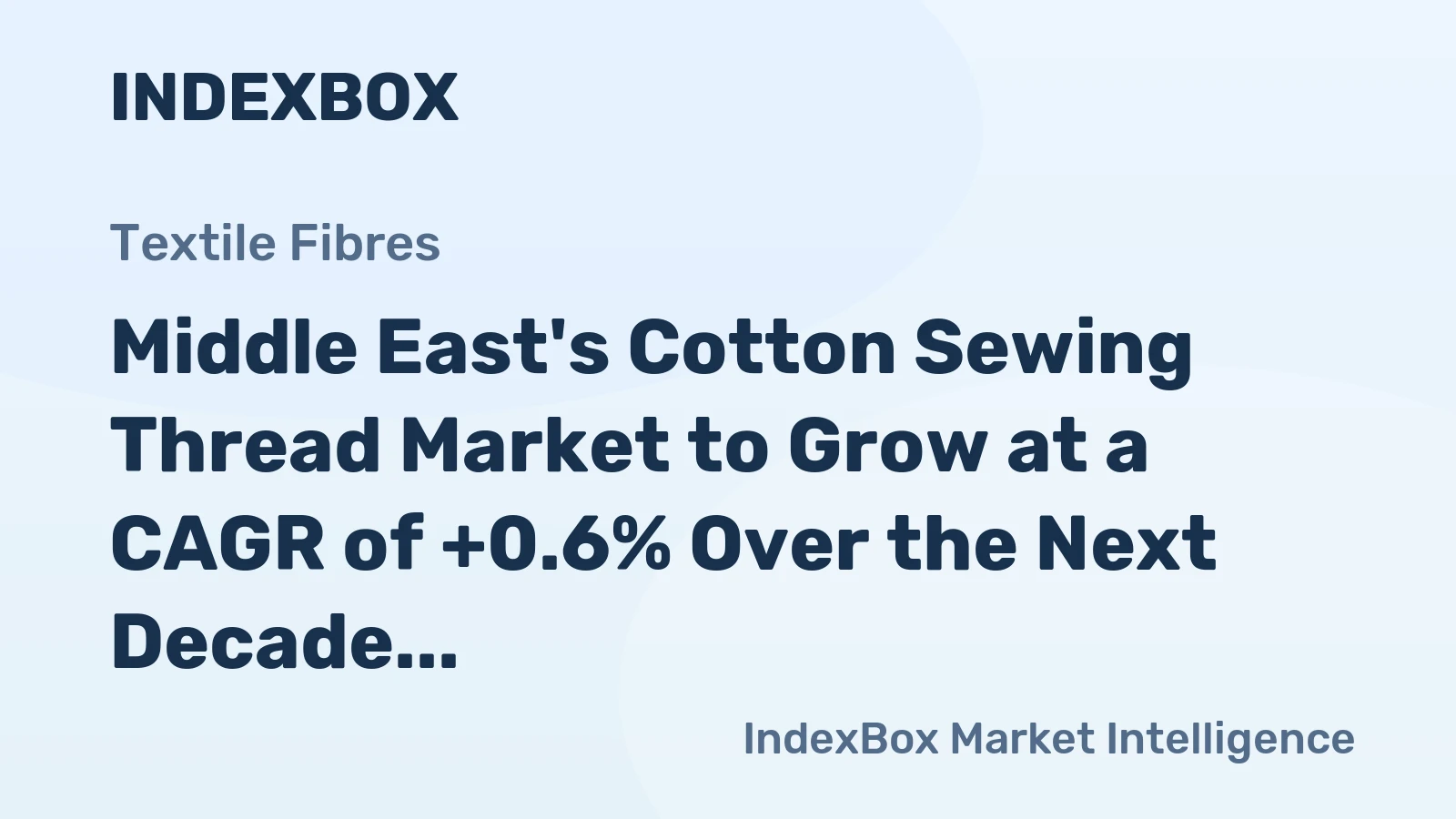 Middle East's Cotton Sewing Thread Market to Grow at a CAGR of +0.6% Over the Next Decade