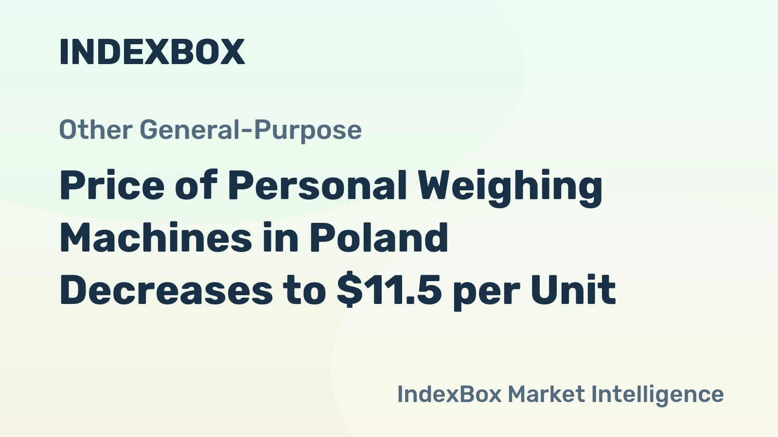 Price of Personal Weighing Machines in Poland Decreases to $11.5 per Unit