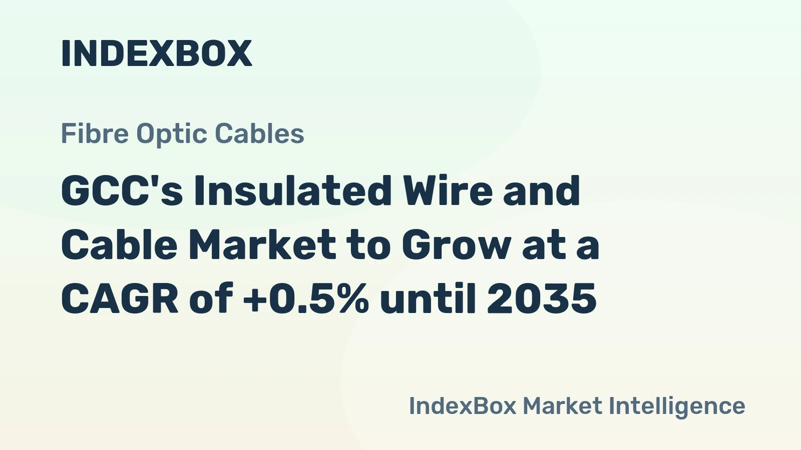 GCC's Insulated Wire and Cable Market to Grow at a CAGR of +0.5% until 2035