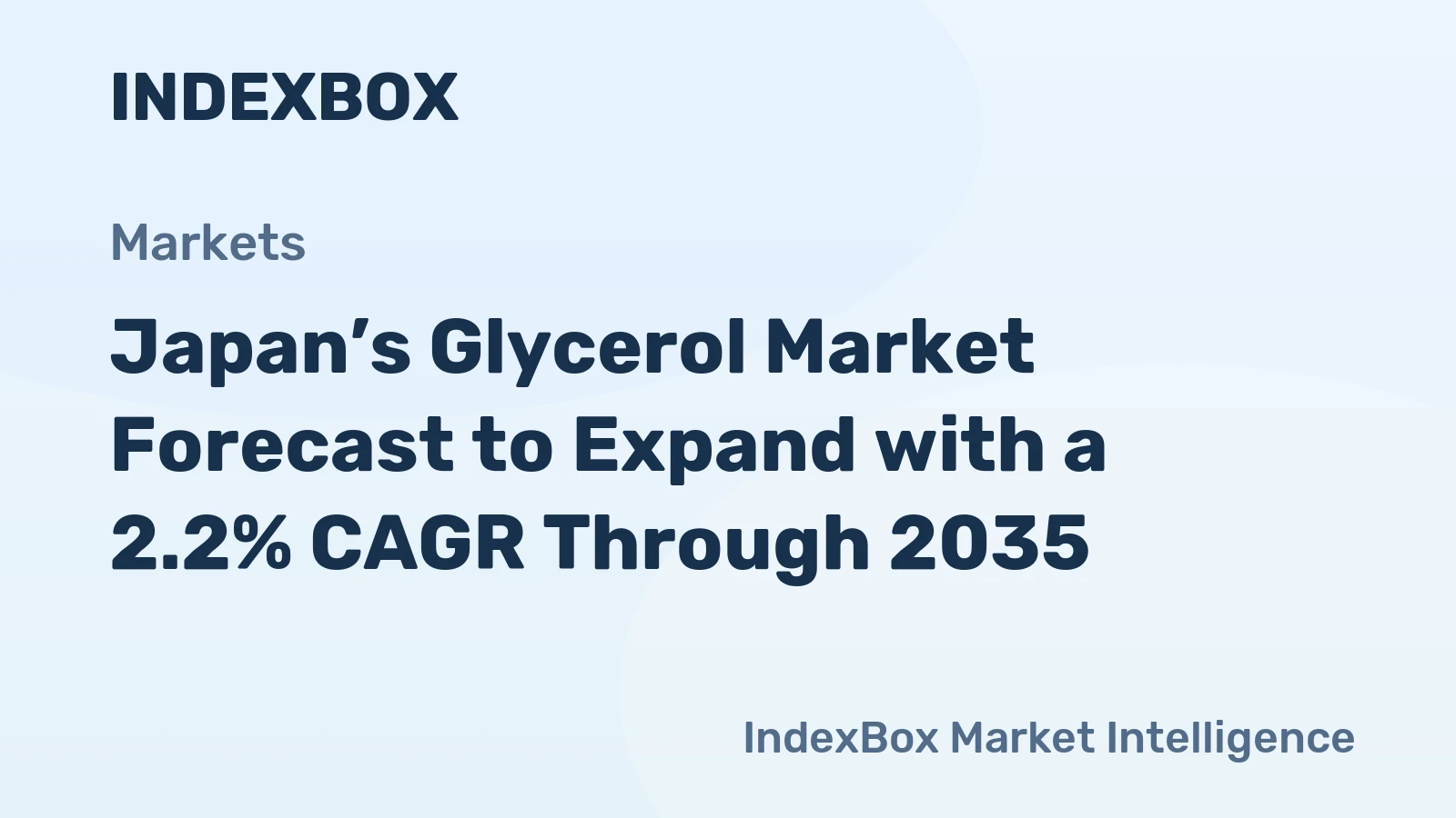 Japan’s Glycerol Market Forecast to Expand with a 2.2% CAGR Through 2035
