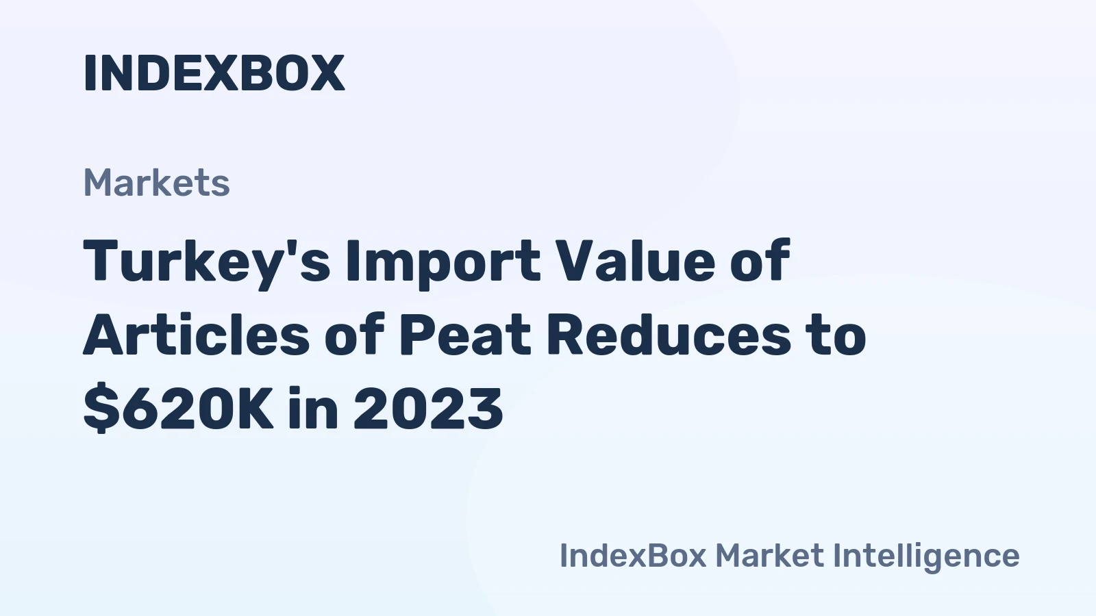 Turkey's Import Value of Articles of Peat Reduces to $620K in 2023