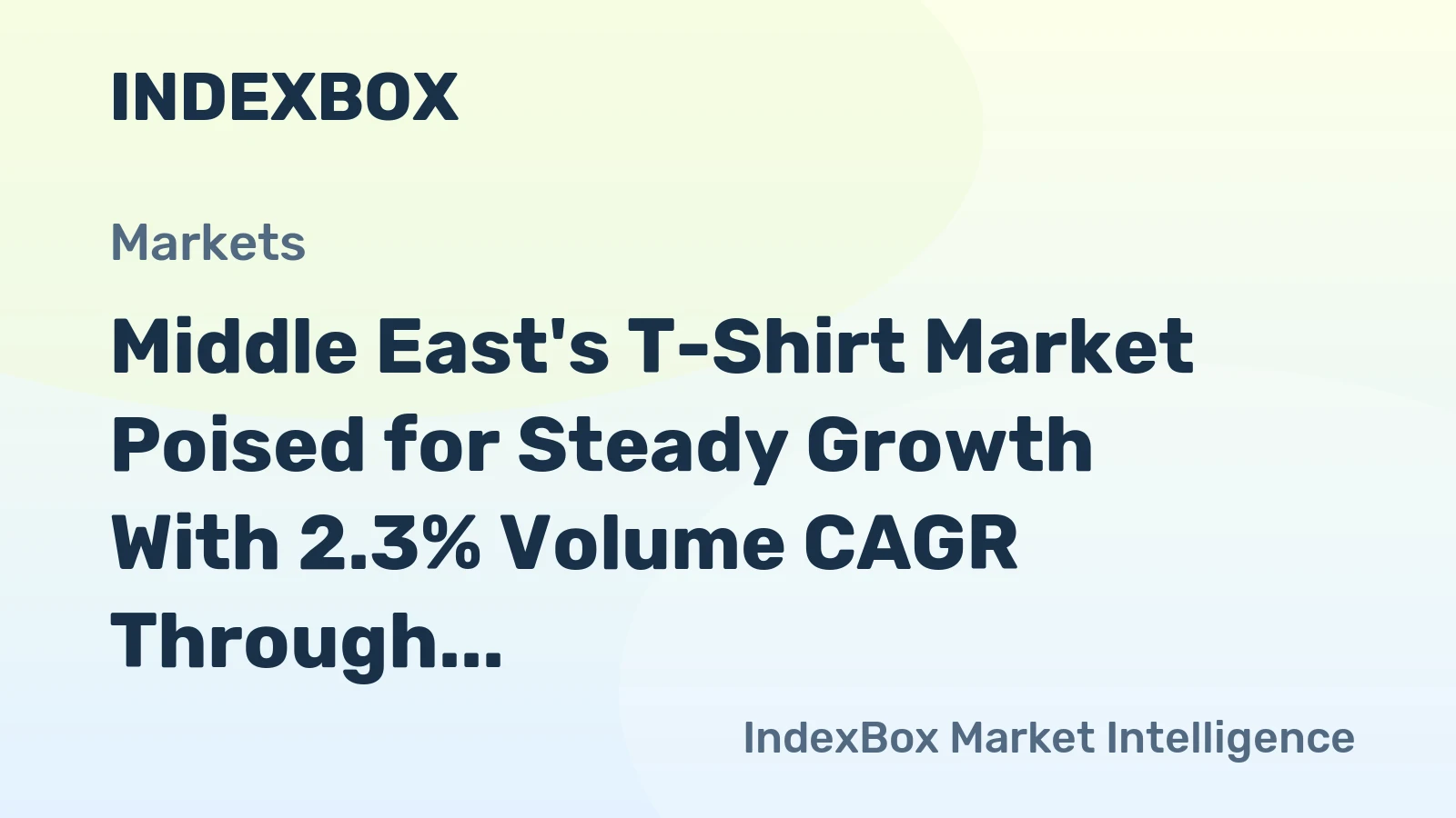 Middle East's T-Shirt Market Poised for Steady Growth With 2.3% Volume CAGR Through 2035