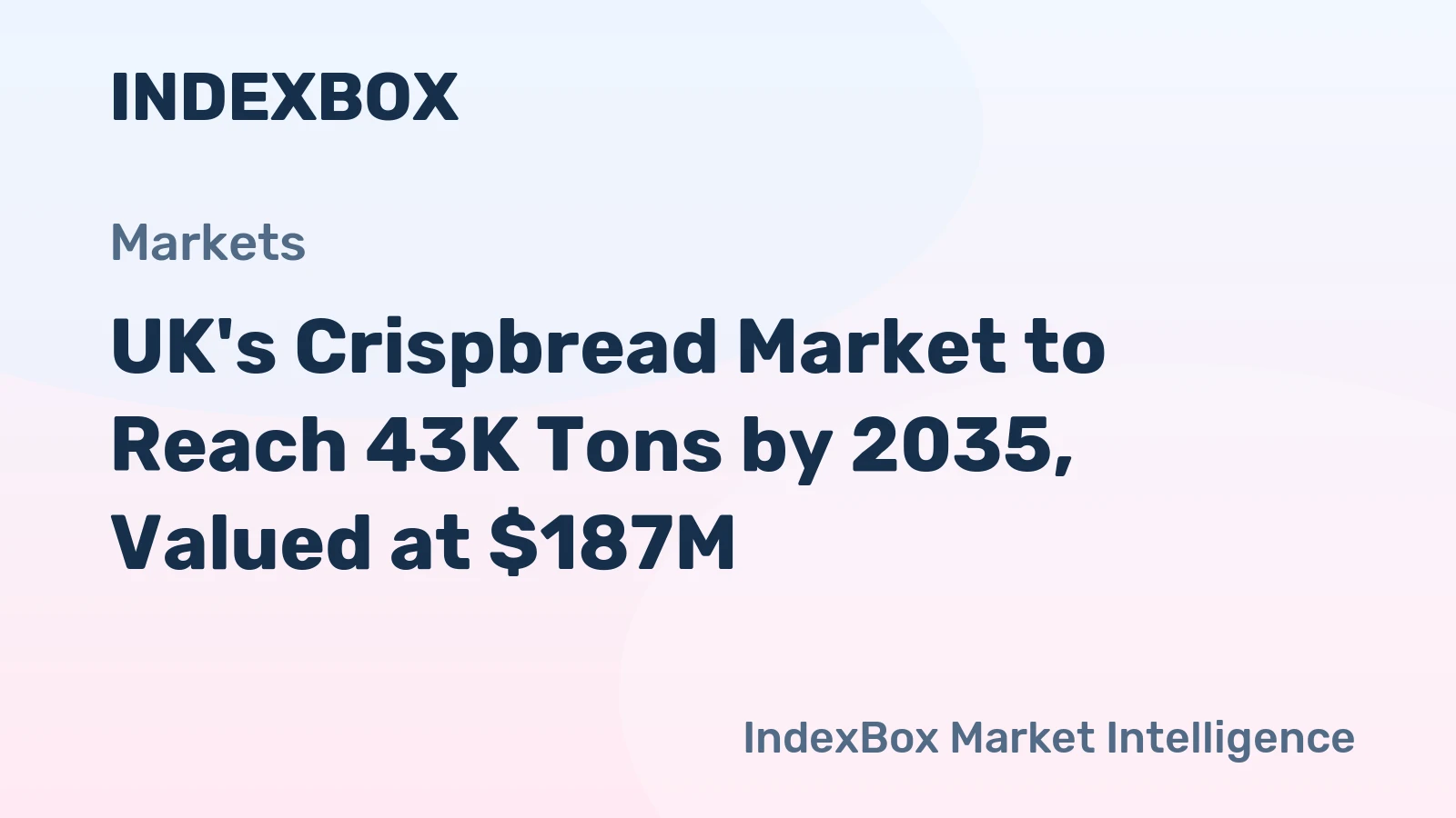 UK's Crispbread Market to Reach 43K Tons by 2035, Valued at $187M