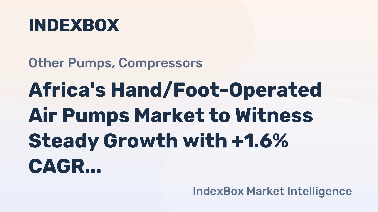 Africa's Hand/Foot-Operated Air Pumps Market to Witness Steady Growth with +1.6% CAGR over the Next Decade