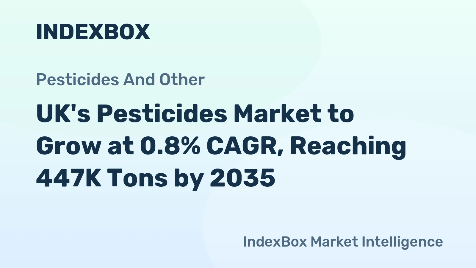 UK's Pesticides Market to Grow at 0.8% CAGR, Reaching 447K Tons by 2035