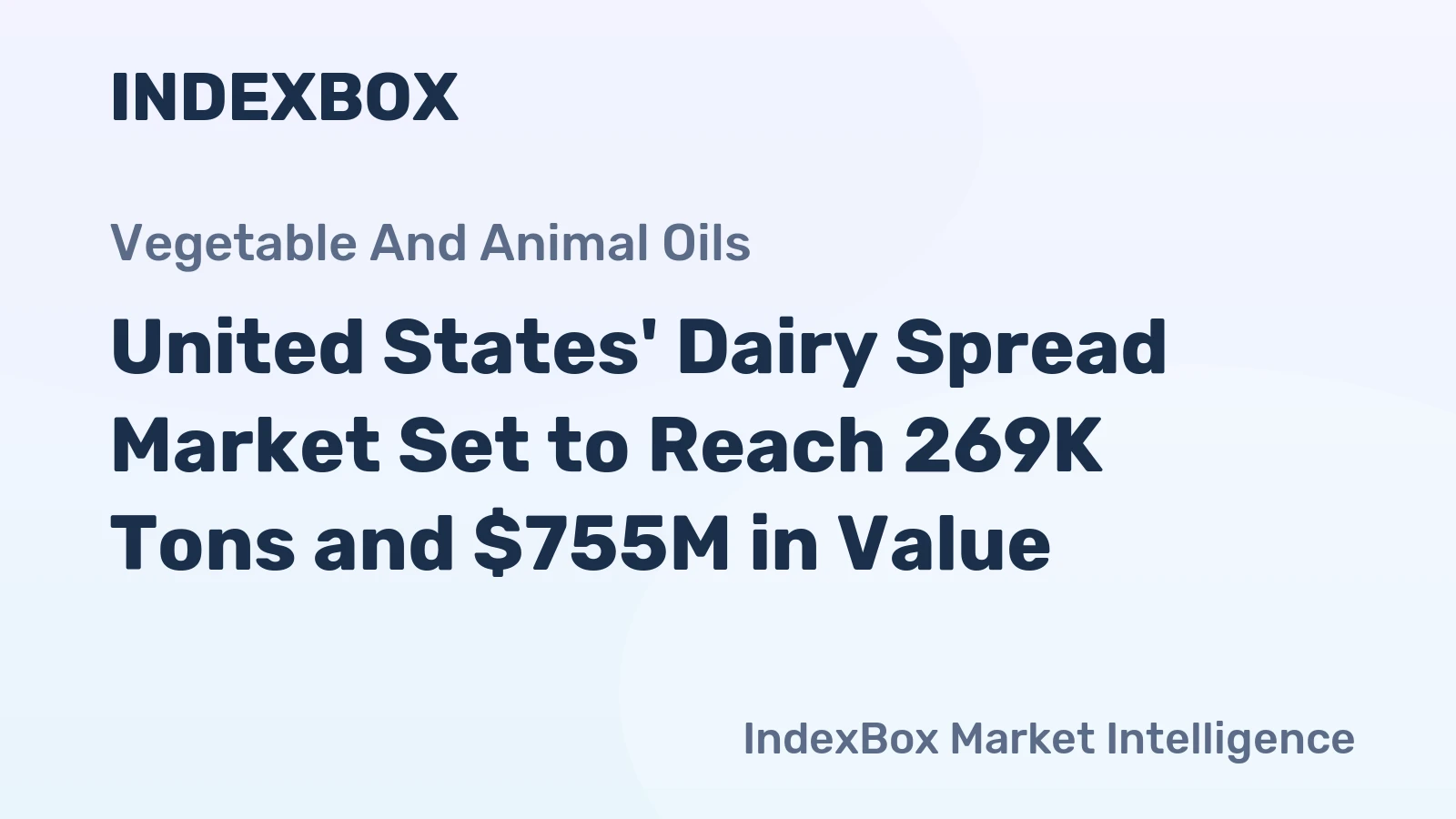 United States' Dairy Spread Market Set to Reach 269K Tons and $755M in Value