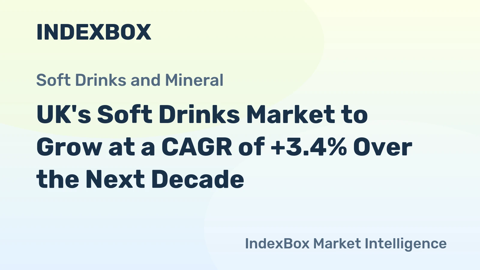 UK's Soft Drinks Market to Grow at a CAGR of +3.4% Over the Next Decade