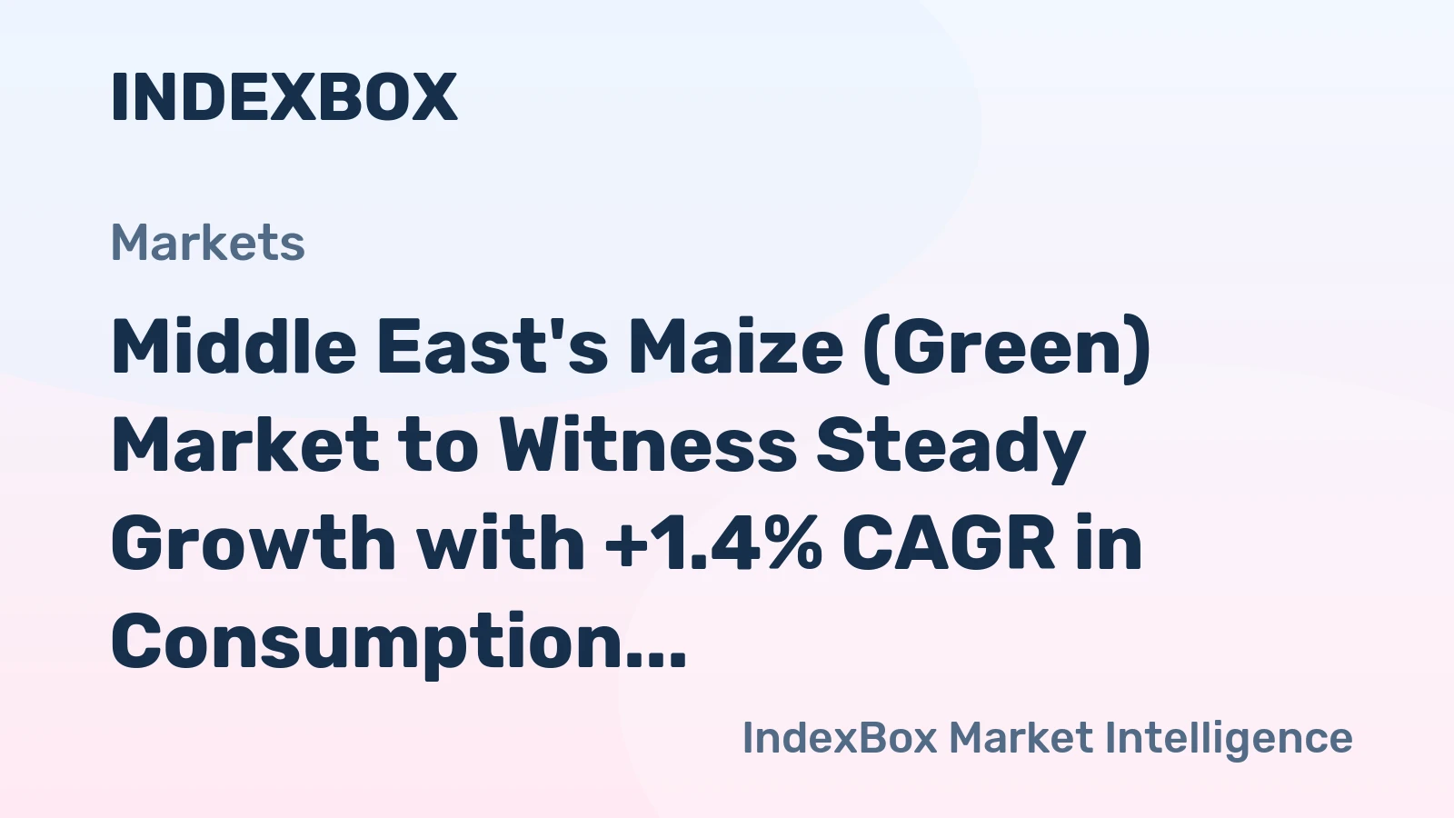 Middle East's Maize (Green) Market to Witness Steady Growth with +1.4% CAGR in Consumption from 2024 to 2035