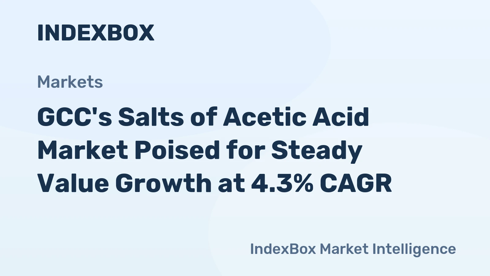 GCC's Salts of Acetic Acid Market Poised for Steady Value Growth at 4.3% CAGR