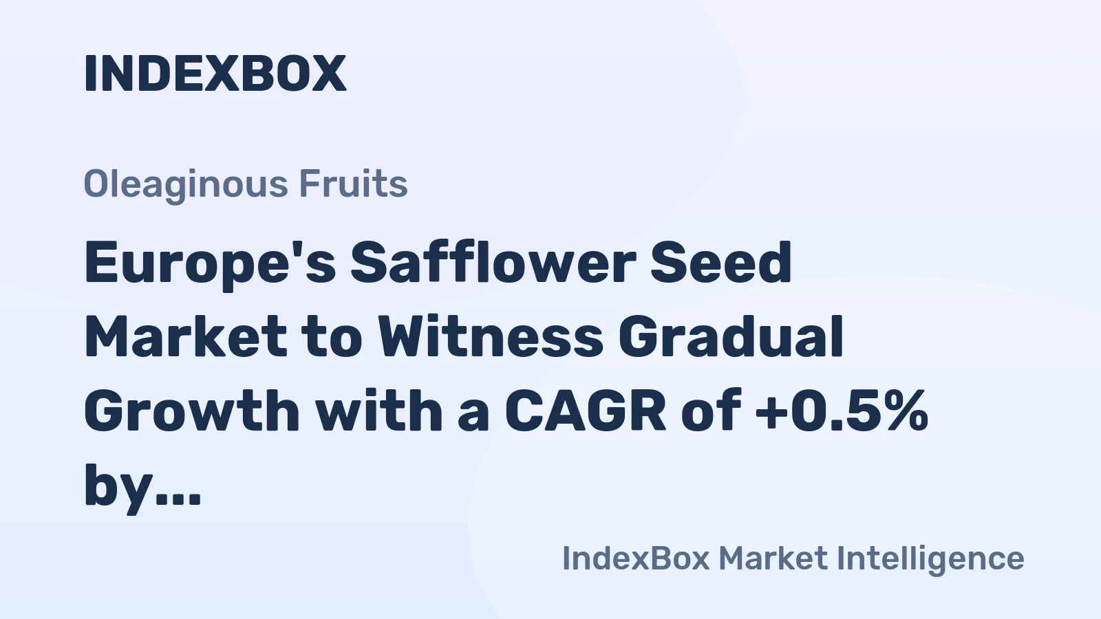 Europe's Safflower Seed Market to Witness Gradual Growth with a CAGR of +0.5% by 2035