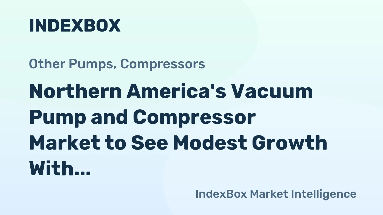 Northern America's Vacuum Pump and Compressor Market to See Modest Growth With a 1.1% CAGR Through 2035